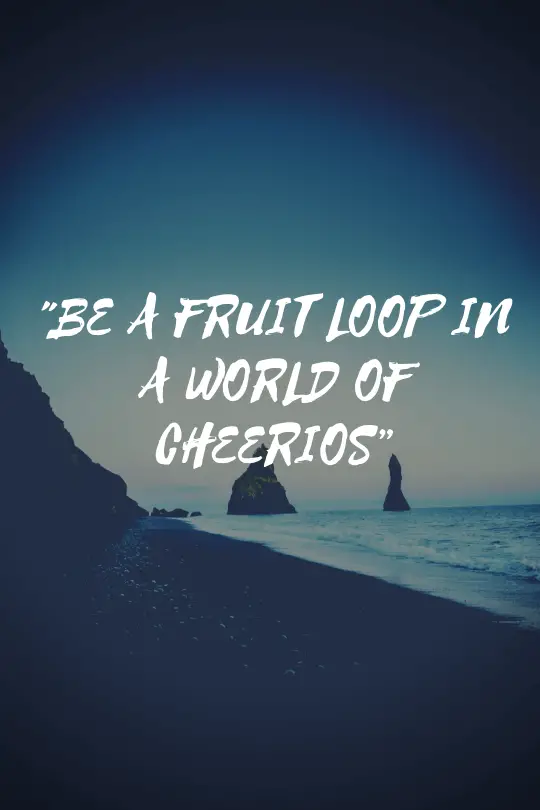 BE A FRUIT LOOP IN A WORLD OF CHEERIOS - museuly
